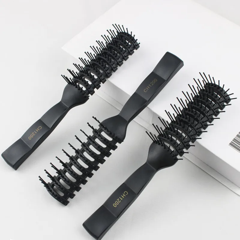 Men-s-Black-Plastic-Ribbed-Comb-Fluffy-Large-Back-Comb-Salon ...