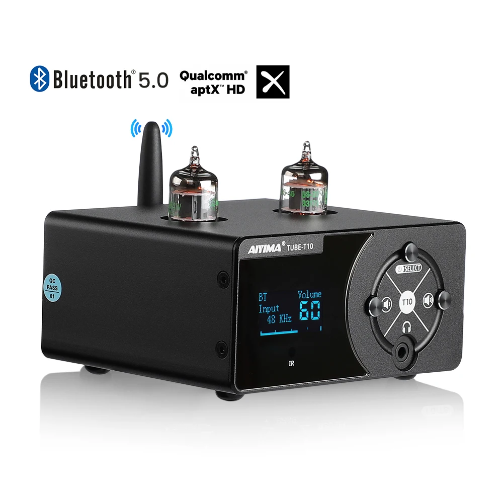 AIYIMA 오디오 Tube T10 디코더 블루투스 qcc3031 튜브 프리 앰프 헤드폰 앰프 RCA PC USB Atpx 광섬유 동축 원격|디지털 아날로그 변환기 ...