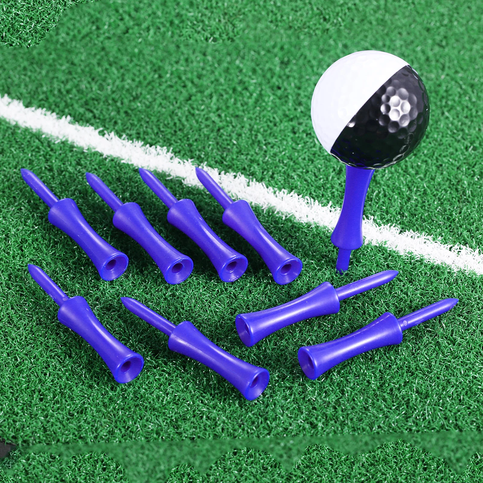100 Pcs 68mm Golf Tees Unbreakable Step Down Plastic Castle Tees Height ...