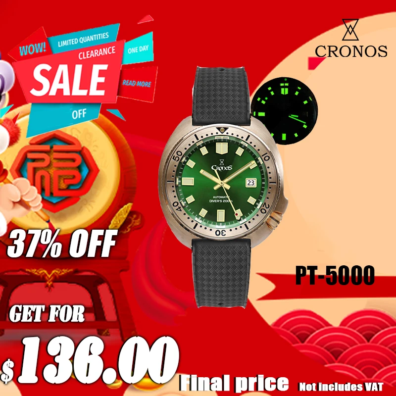 Cronos-Turtle-Diver-Men-s-Watches-Bronze-Automatic-PT5000-Movment-Rotating-Bezel-Sapphire ...