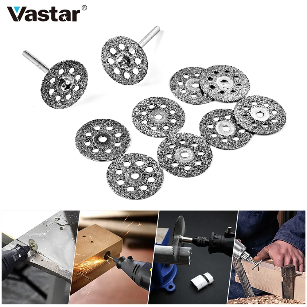 10Pcs-22mm-Mini-Sharp-Diamond-Cut-Off-Rotary-Tool-Cutting-Disc-Disks ...