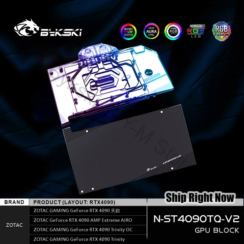 Bykski bloque de agua de N ST4090TQ X V2 GPU para Zotac GAMING RTX 4090 AMP/ Trinity OC ...
