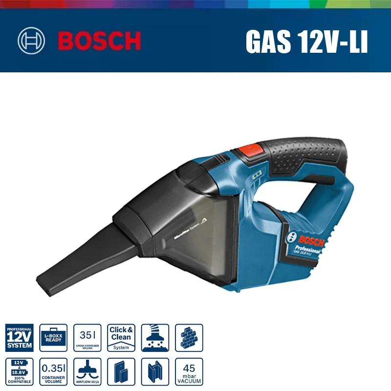 Bosch GAS 12V-LI Cordless Vacuum Cleaner Powerful Cyclone Household ...