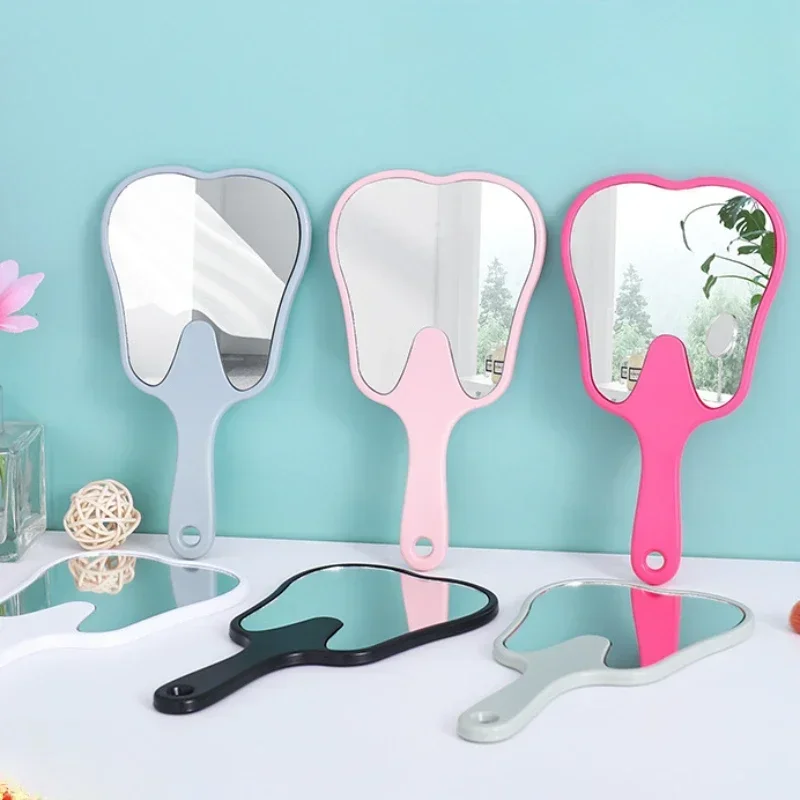New-PVC-Hand-Mirror-with-Handle-Tooth-Shape-Mirrors-Dental-Mouth ...