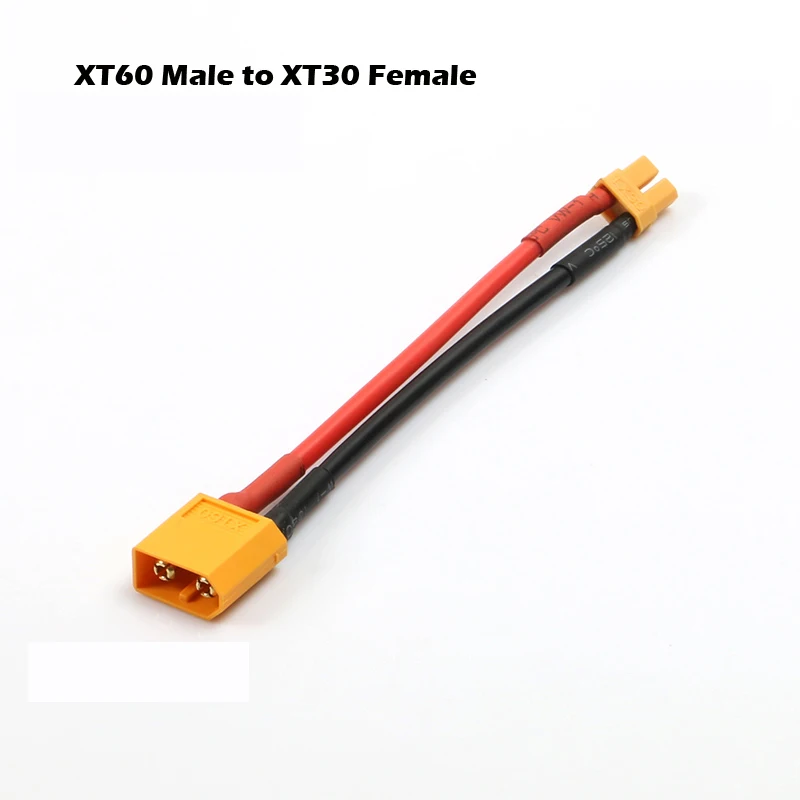 Modelo de avión genuino Amass XT60 a XT30, enchufe macho hembra de 10CM, Cable 16AWG para ...