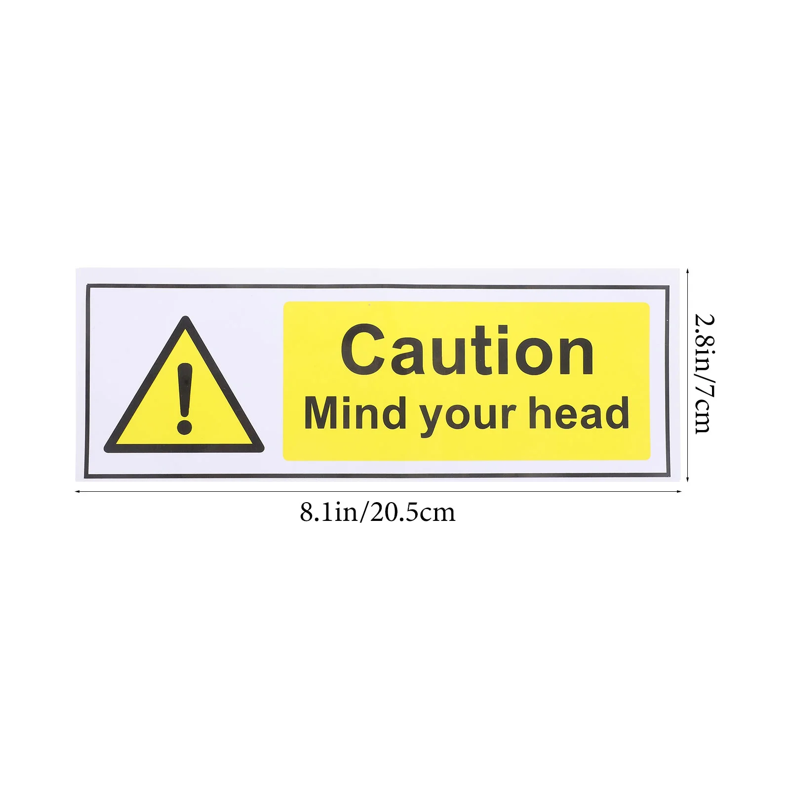 Caution Sticker Label Warning Label Mind Your Head Sign Label Adhesive ...