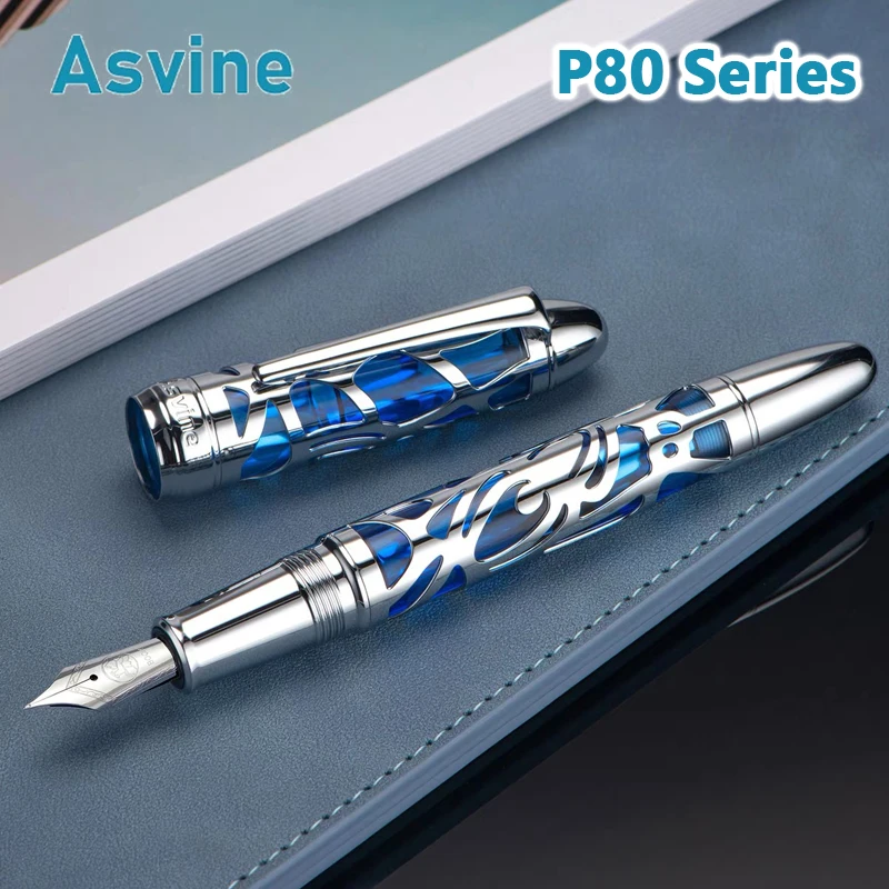 Asvine-P80-Piston-Fountain-Pen-Bock-Asvine-EF-F-M-Nib-Spider-Skeleton ...