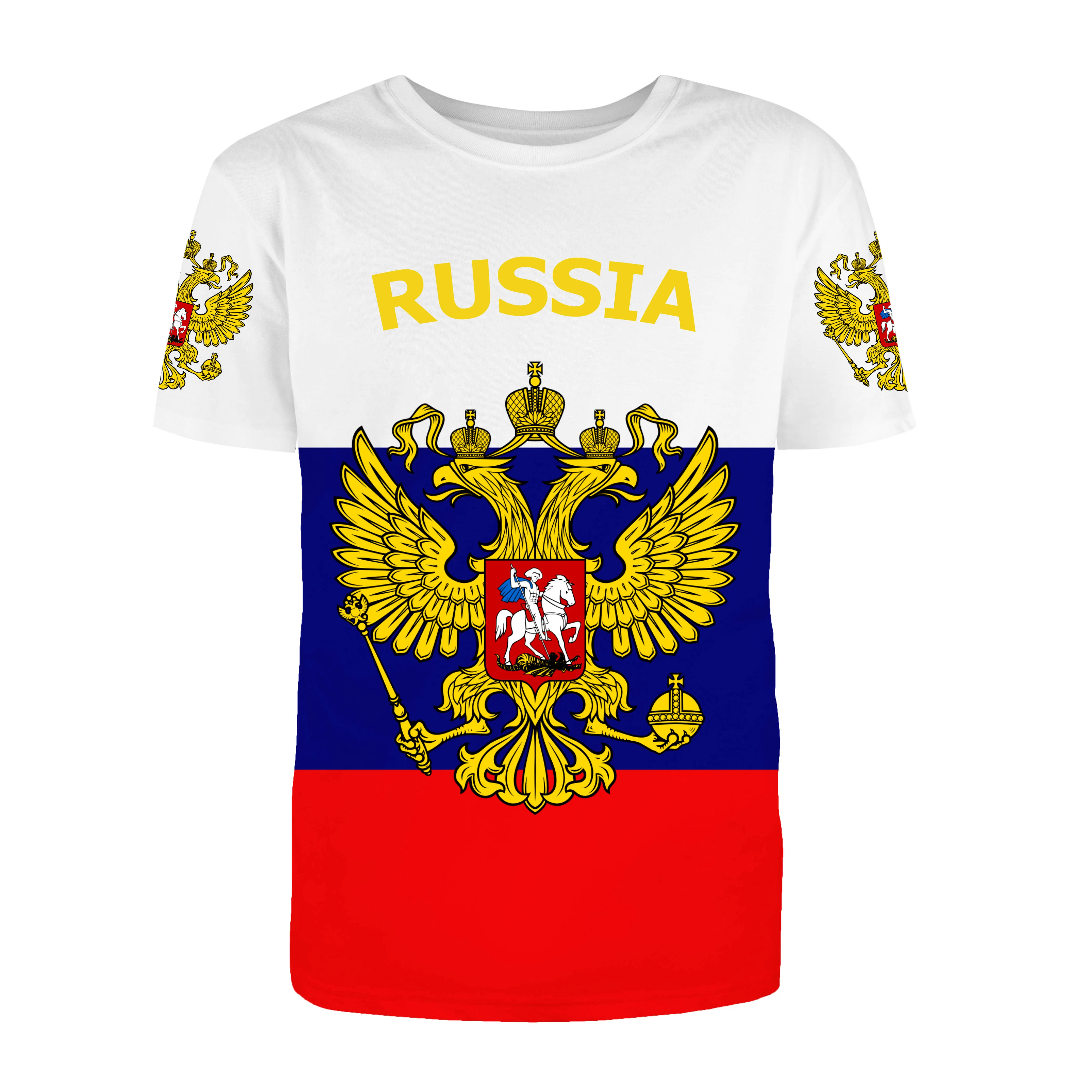 Russian Flag T Shirt Russia Men's Summer T-Shirt Oversize Top 3D ...
