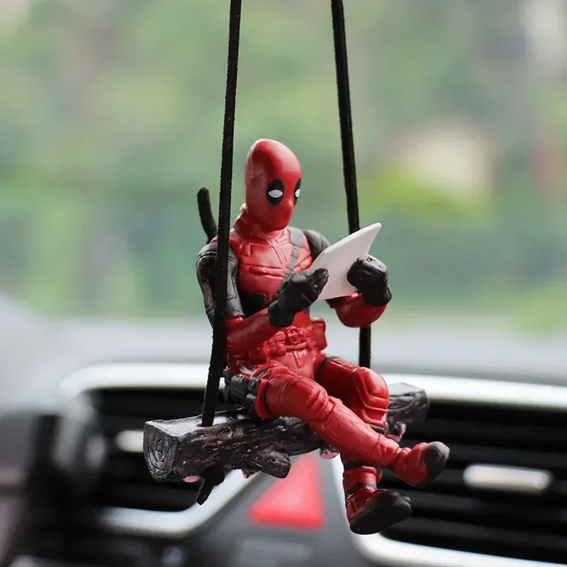 Cartoon-Deadpool-Car-Rearview-Mirror-Pendant-Read-A-Book-SUCK-IT-Car ...