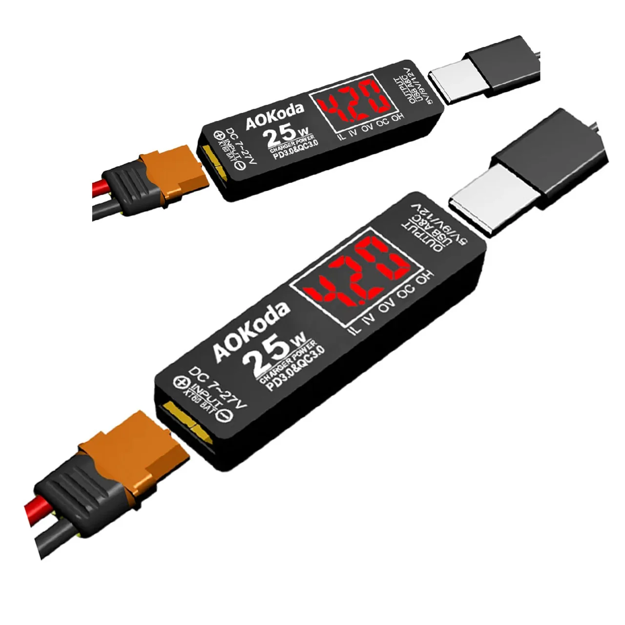 AOKoda-PD3-0-QC3-0-XT60-Quick-Charger-Power-Converter-Lipo-Battery-To ...