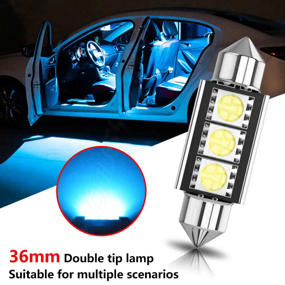 CHUSYYRAY-1pcs-Universal-36MM-Car-LED-Light-Bulb-Blue-Car-Interior-Dome ...