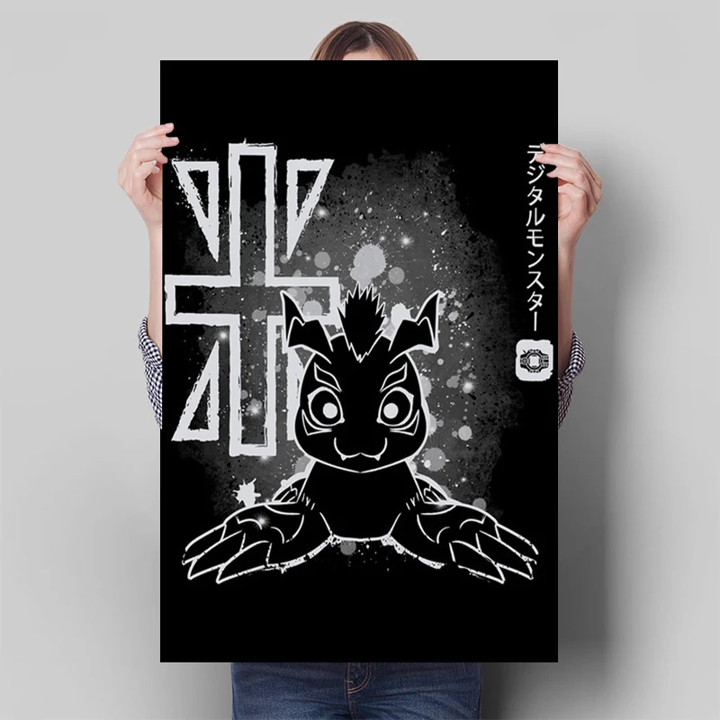 Póster de dibujos animados de Digimon de Anime, arte de pared, Agumon ...