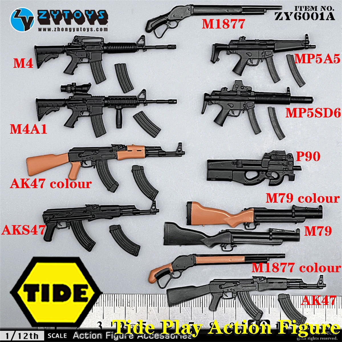 ZYTOYS-1-12-Mini-Plastics-WW2-Soldier-Weapons-Model-MP5-M4-AK47-P90-M79-M1887-Rifle.jpg