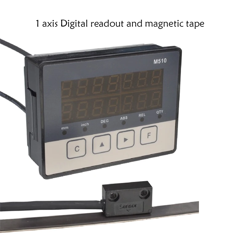 1 Axis Digit Display Single DRO M510 Magnetic Sensor Tape Displacement Readout Scale Position ...
