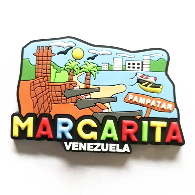 South America Venezuela Margarita Caracas Rubber Fridge Magnet Message ...
