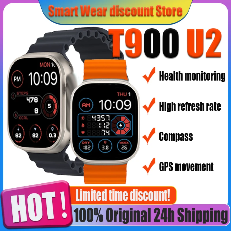 Smart-Watch-T900-U2-Wireless-Charging-Original-Smart-Watch-For-Man ...