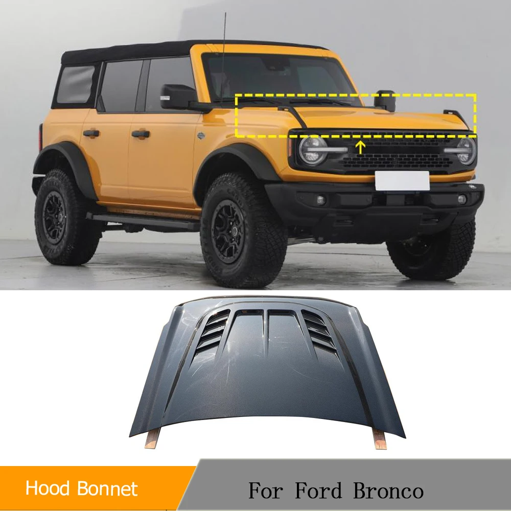 Car-Front-Bumper-Hood-Bonnet-For-Ford-Bronco-2021-2023-Carbon-Fiber ...