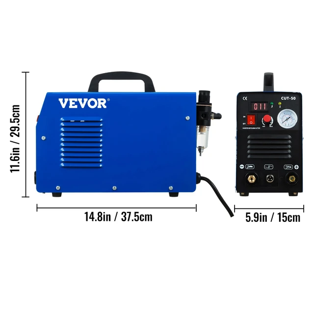 VEVOR 40A 50A 60A HF Air Plasma Cutter DIY 12/14/16mm Cutting Thinkness ...
