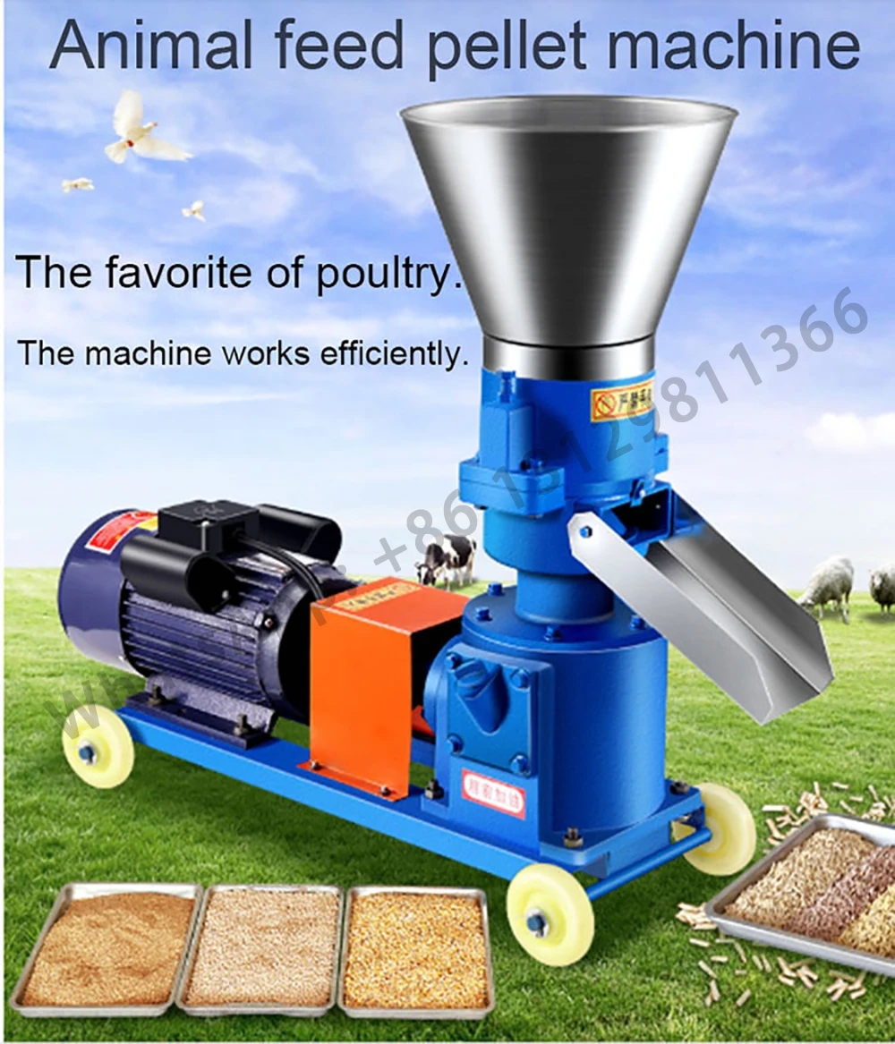 Wood-Animal-Granule-Pellet-Mill-Making-Machine-Chicken-Duck-Fish-Crab ...