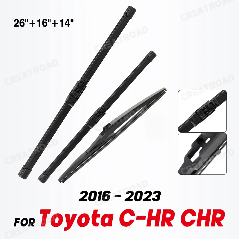 Wiper-LHD-Front-Rear-Wiper-Blades-Set-For-Toyota-C-HR-CHR-2016-2023 ...
