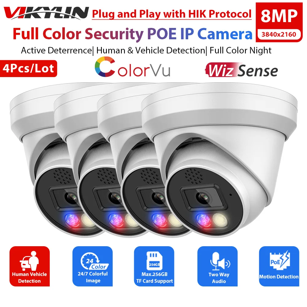 Vikylin-8MP-Full-Color-Security-Camera-for-Hik-Compatible-Onvif-POE ...