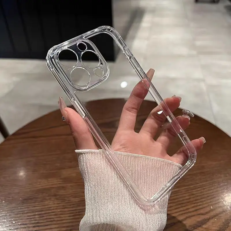 Transparent Perforated Solid Color Phone Protective Case for Oppo A72 ...