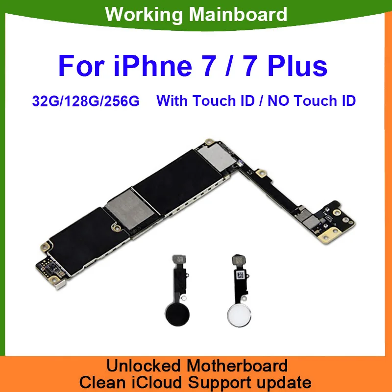 For-iPhone-7-7-Plus-Motherboard-Mainboard-With-Touch-ID-Unlocked-Logic ...