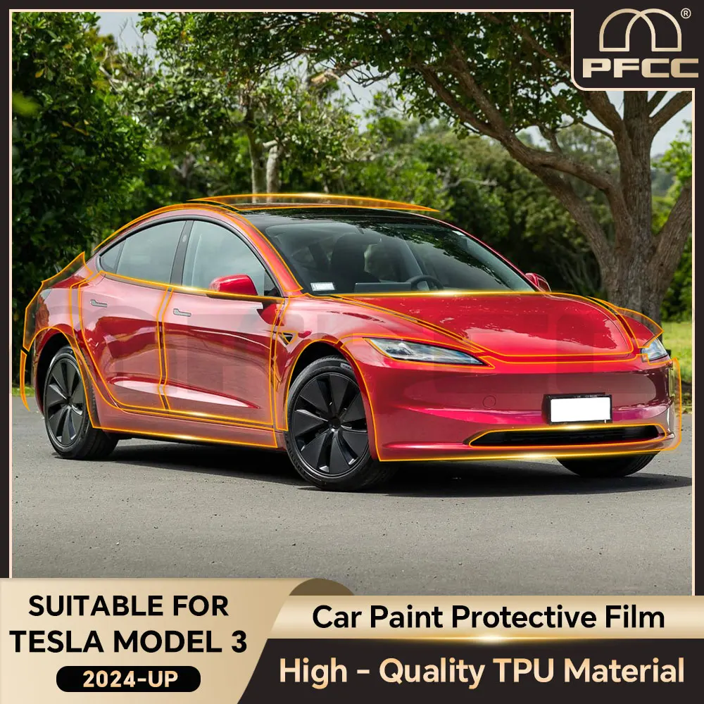 Paint Protection Film for Tesla Model 3 Highland 2024 8.5thick Pre-Cut ...