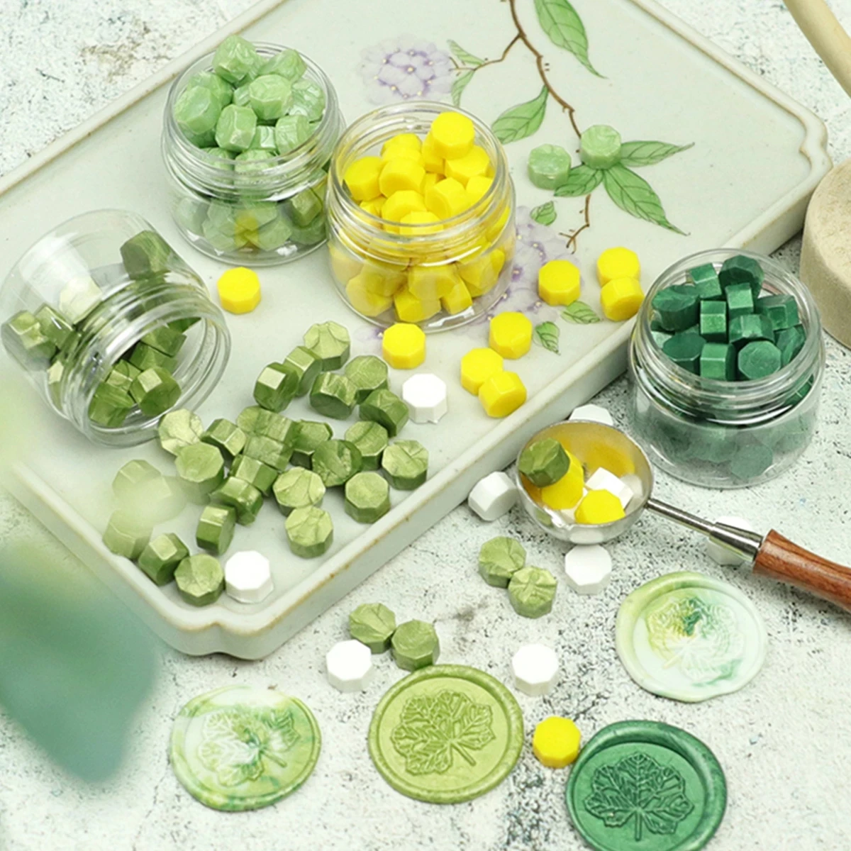 Wax Beads Tool Stamping Sealing Colorful Beads Wax Seal Stamps For ...