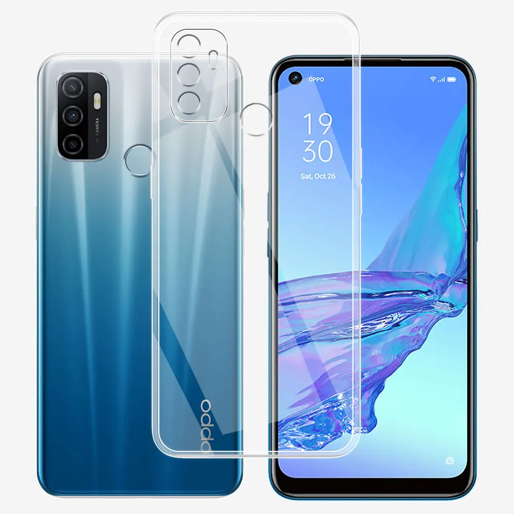 For-OPPO-A53S-2020-Case-Clear-Silicone-Soft-TPU-Phone-Case-Cover-For ...