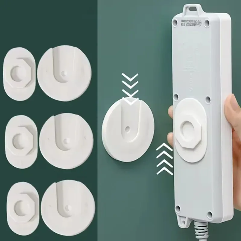 Wall-Mounted Holder Storage Hook Punch-free Plug Racks Extension ...