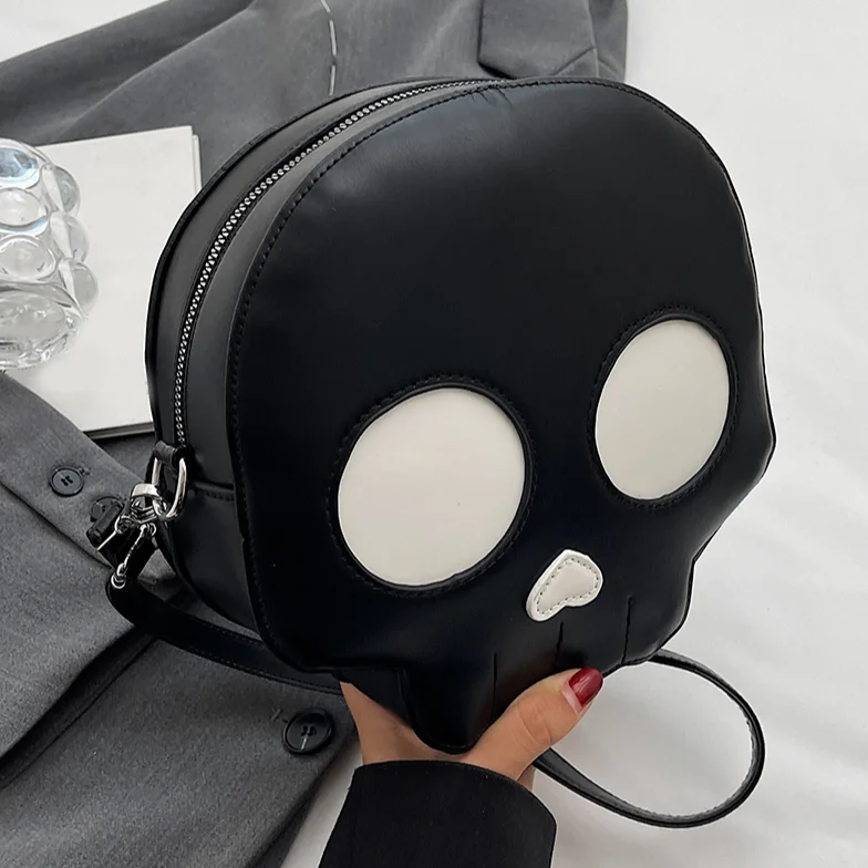 Halloween-Cute-Skull-Head-Candy-Bag-Novelty-Leather-Cellphone-Crossbody ...