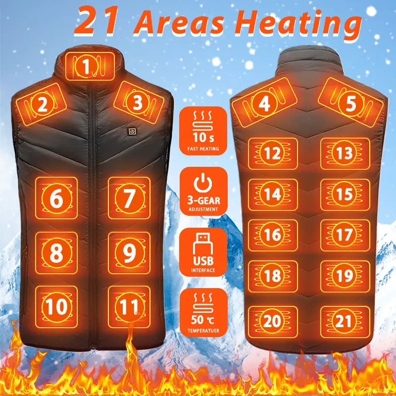 21-HEATING-ZONES-Heated-Vest-Unisex-Men-Women-Heated-Jacket-Winter-Usb ...