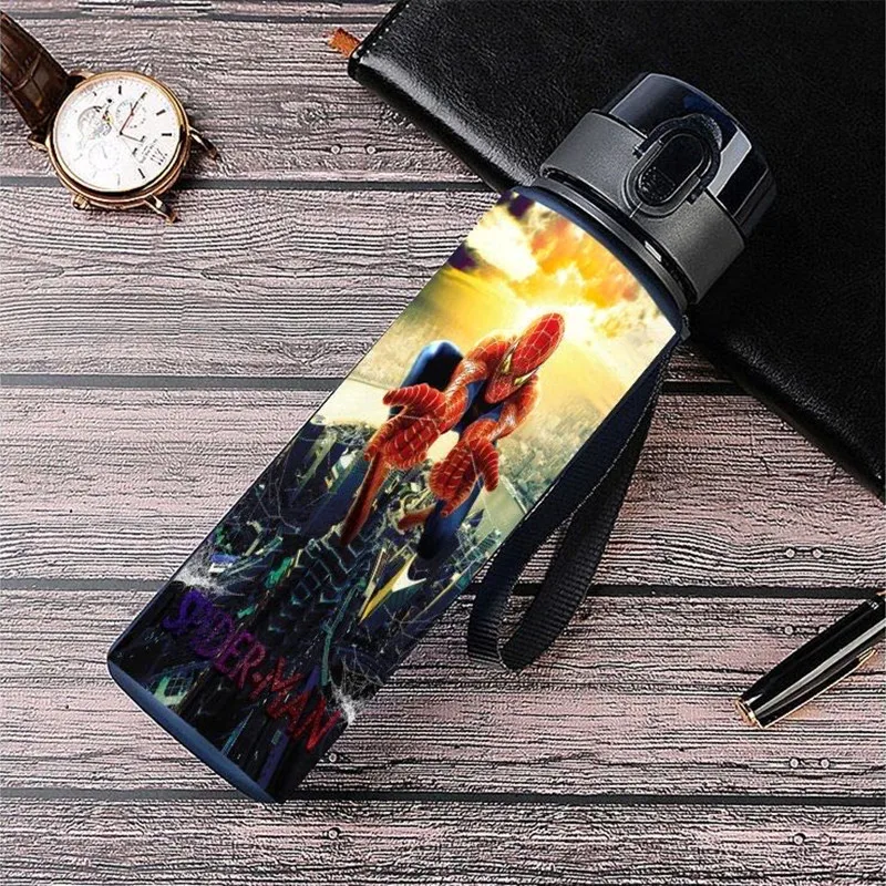560ml-Amine-Spiderman-Captain-American-Plastic-Water-Bottle-for ...