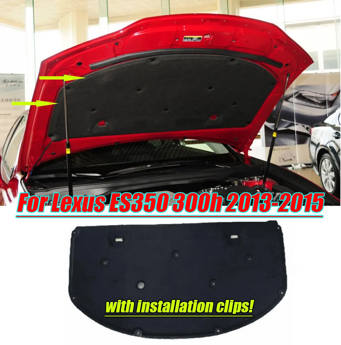 New Engine Cover Hood Insulation Pad Heat Shield For Lexus ES350 300h ...