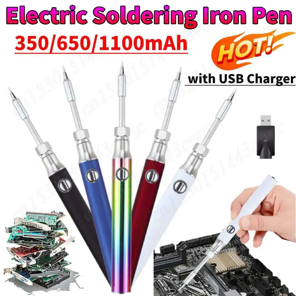 510 Thread Electric Soldering Iron Pen 350/650/1100mAh Battery Welding ...