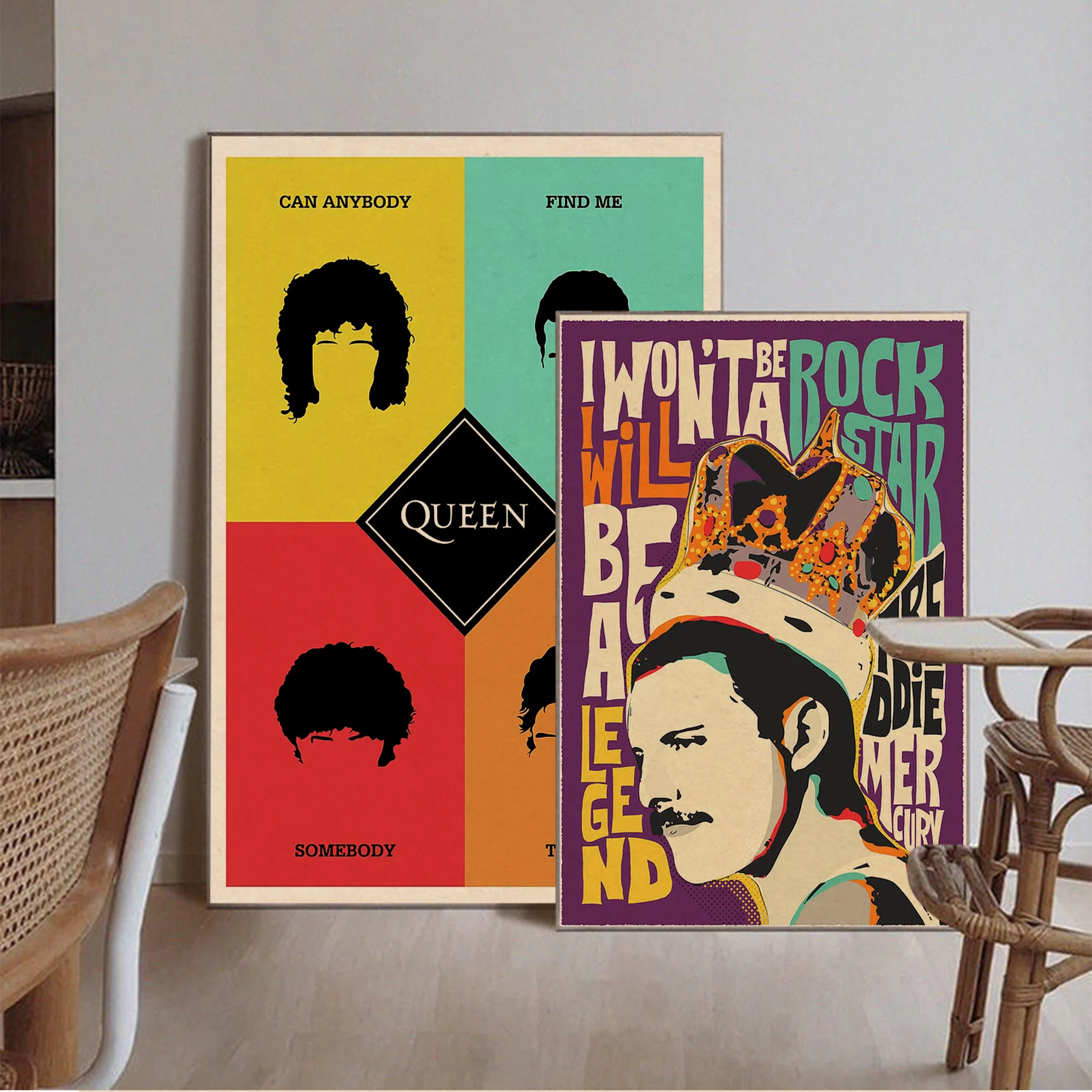 Queen-Band-Music-Kraft-Art-Poster-Kraft-Paper-Vintage-Poster-Wall-Art ...