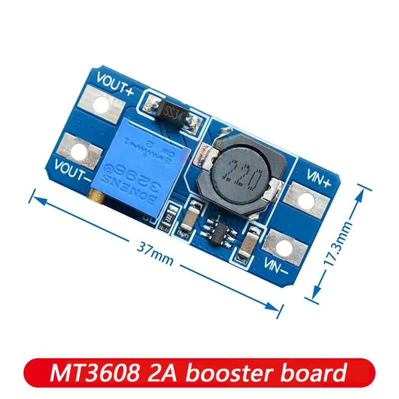 MT3608 DC DC Boost Converter Boost Power Module Boost Boost Board Max Output 28V 2A for Arduino ...