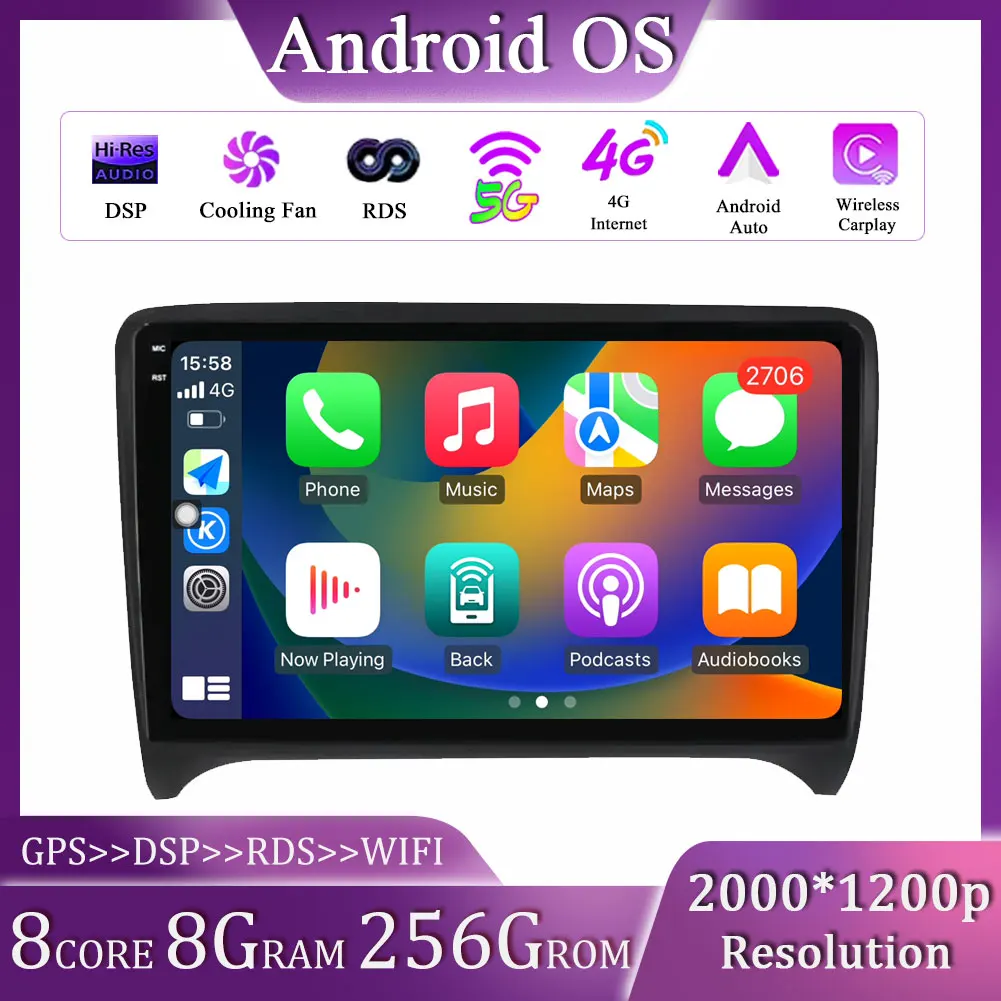 Android-OS-Radio-GPS-For-Audi-TT-MK2-8J-2006-2014-Car-Stereo-Multimedia ...