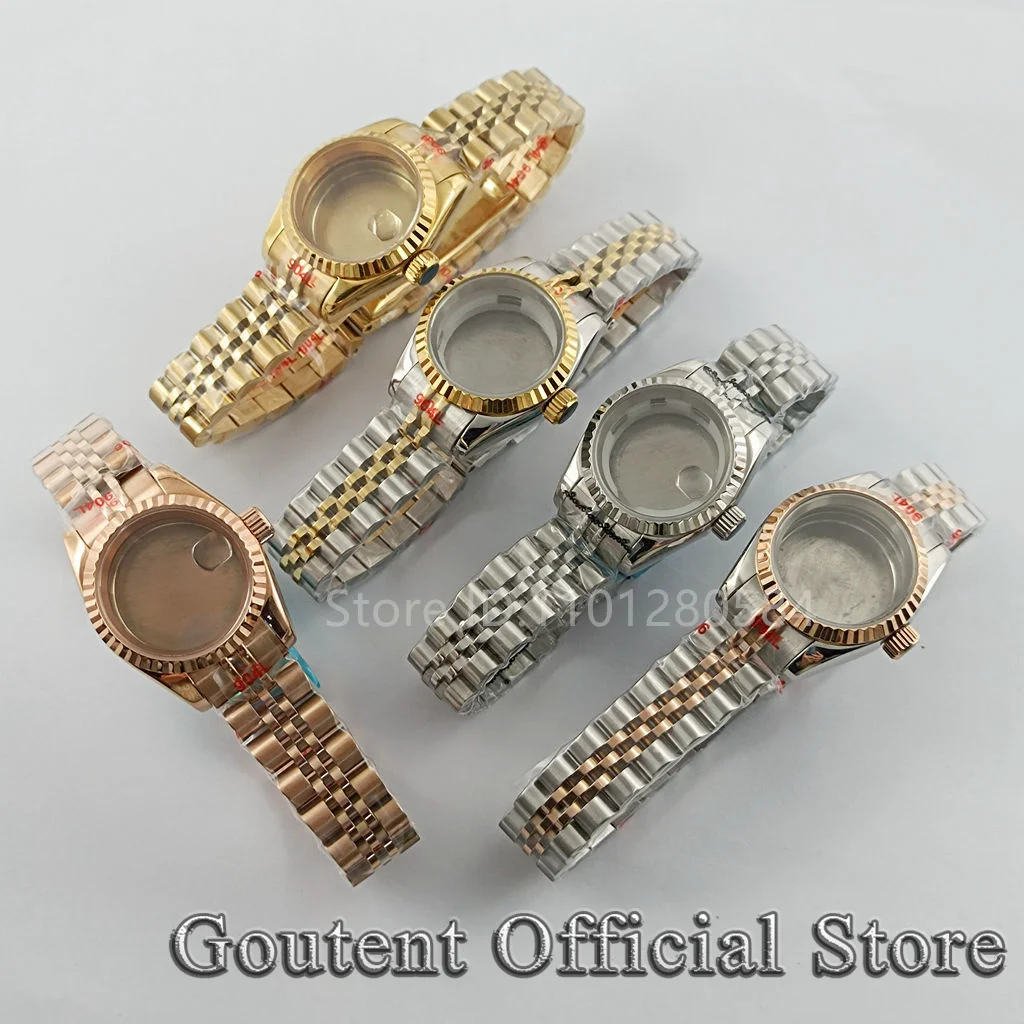Goutent-26mm-Silver-Golden-Rose-Gold-Watch-Case-Sapphire-Glass-Fit-NH05 ...