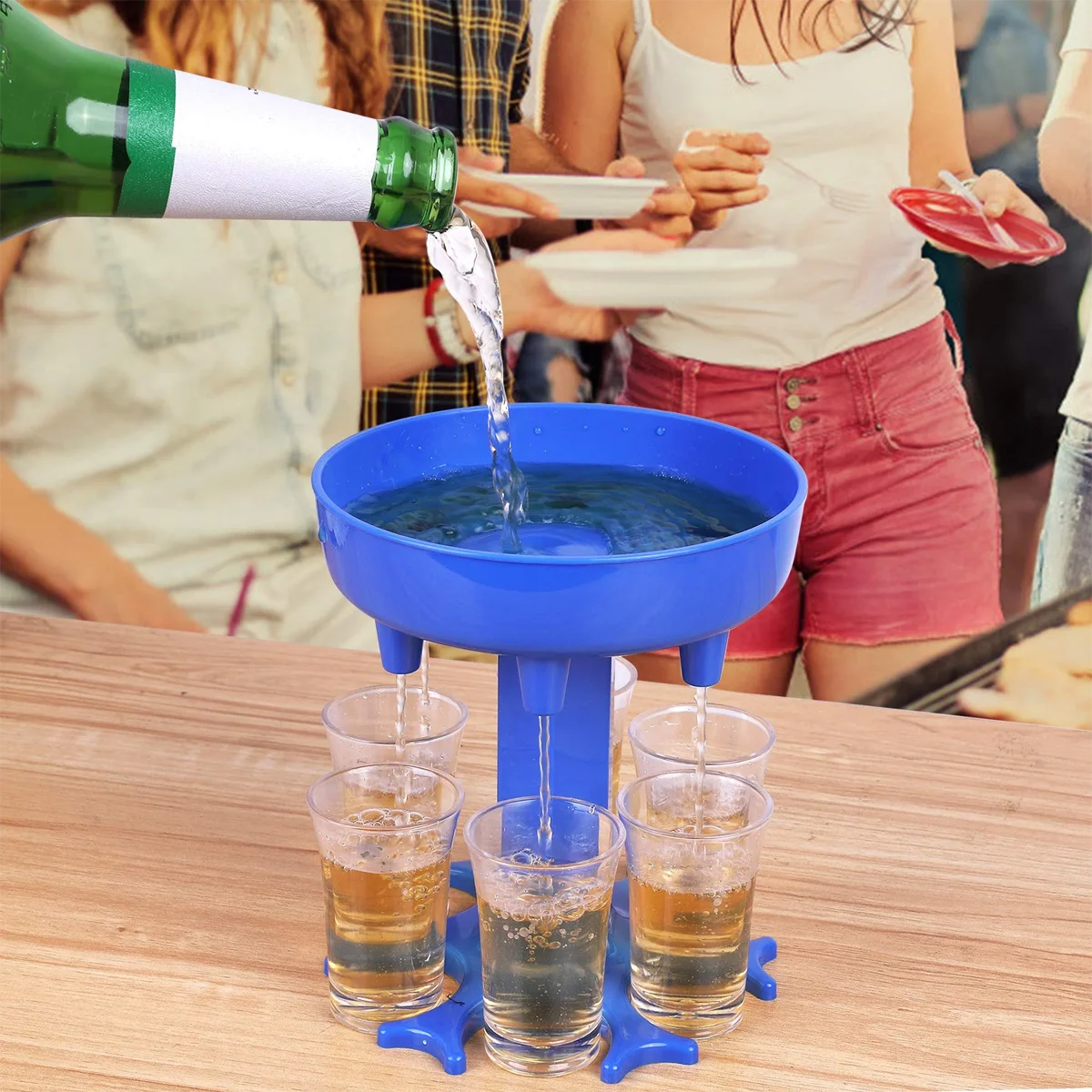 6 Shot Glass Dispenser Holder Carrier Caddy Liquor Dispenser Party ...