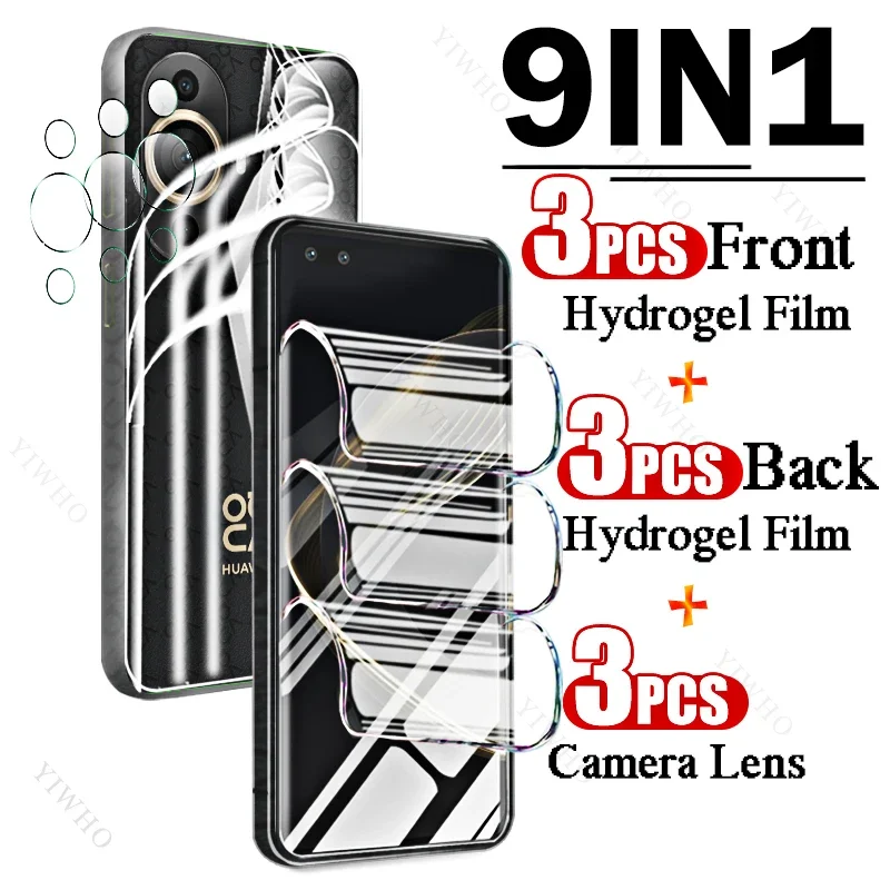 9in1 Full Covers Front Back Hydrogel Film for Huawei Nova 11 Pro Fingerprint Screen Protectors ...
