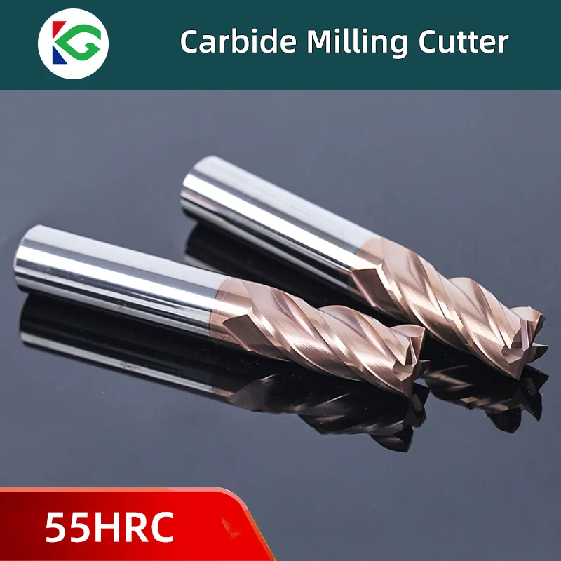 55-HRC-4-Flute-Face-Milling-cutters-For-CNC-Carbide-Cutter-55HRC ...