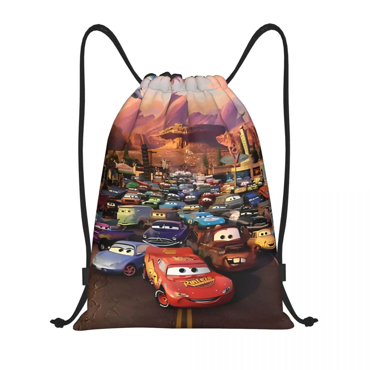 Mochila con cordón de Chibi Lightning Mcqueen Cars, bolsa deportiva ...