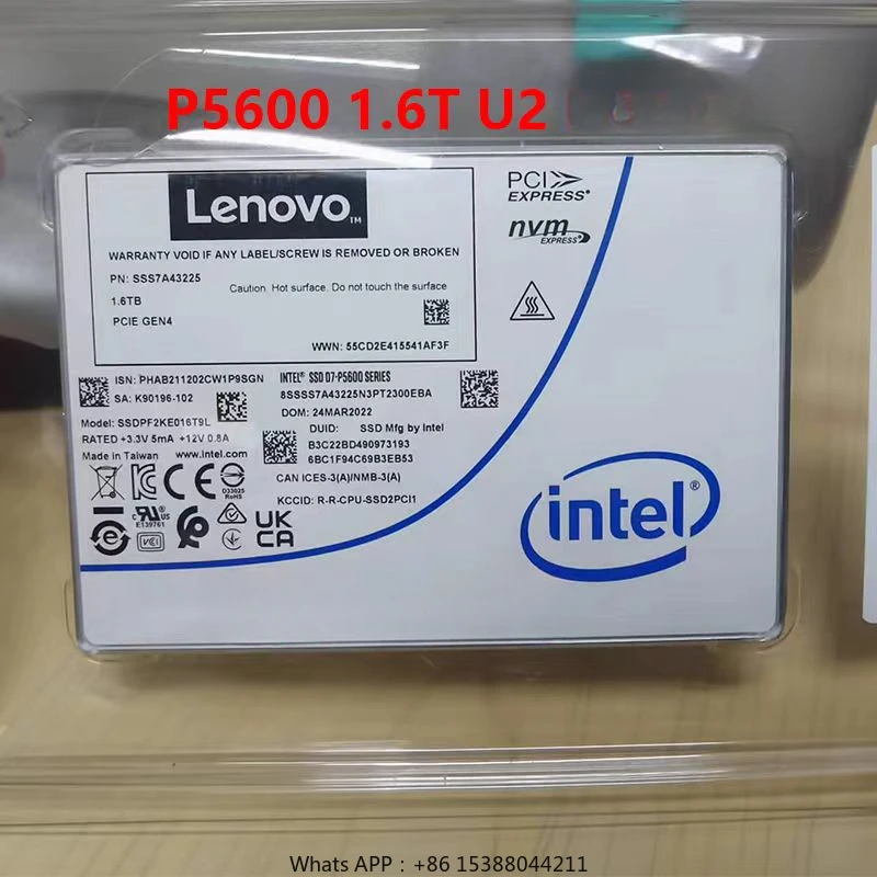 D7-P5600 1.6T 3.2T 6.4T Enterprise-level SSD PCIe 4.0 X4 U.2 3D3 TLC ...