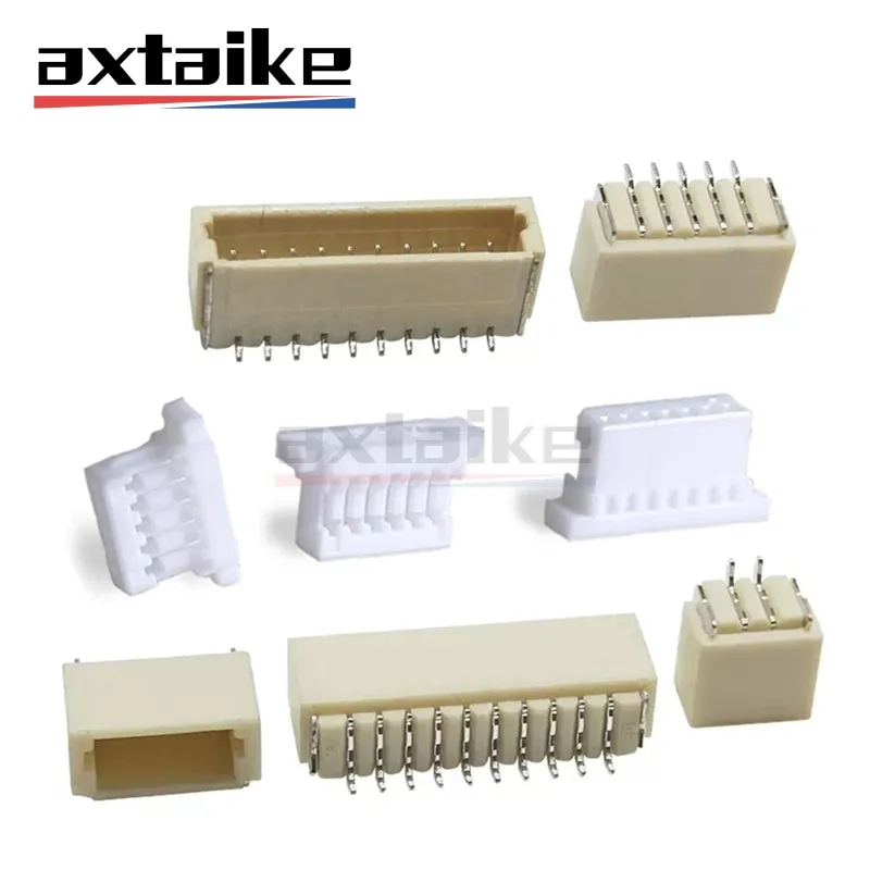 50PCS SH1.0mm 2P 3P 4P 5P 6P 7P 8P 9P 10P Pin JST 1.0MM SMD Terminals Plastic Shell Male Plug ...