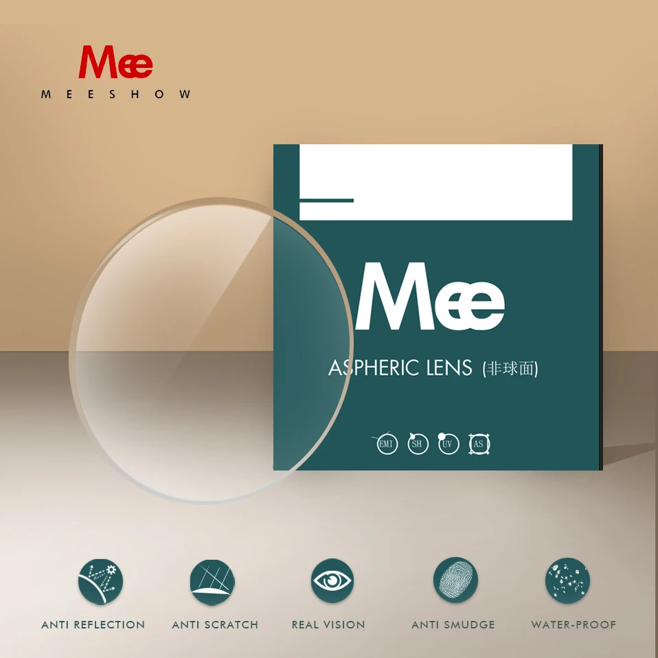 Meeshow Prescription Series CR39 Resin Aspheric Glasses Lens Myopia ...