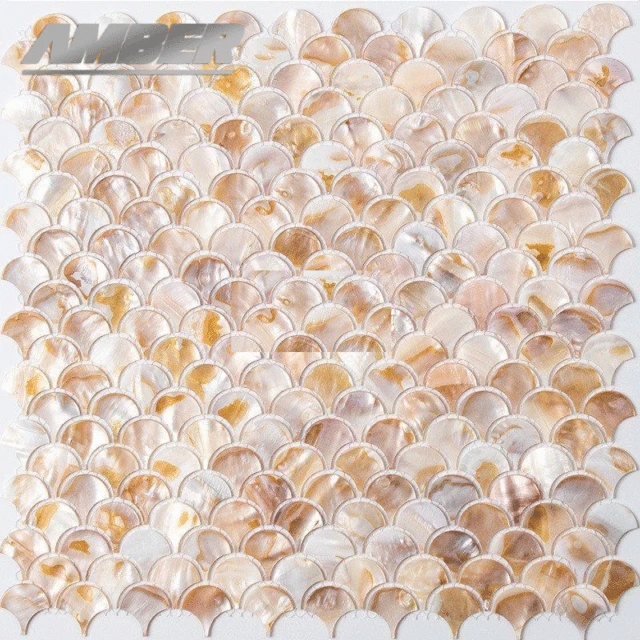 Shell Mosaic Tile Natural White Mother of Pearl Wall Backsplash ...