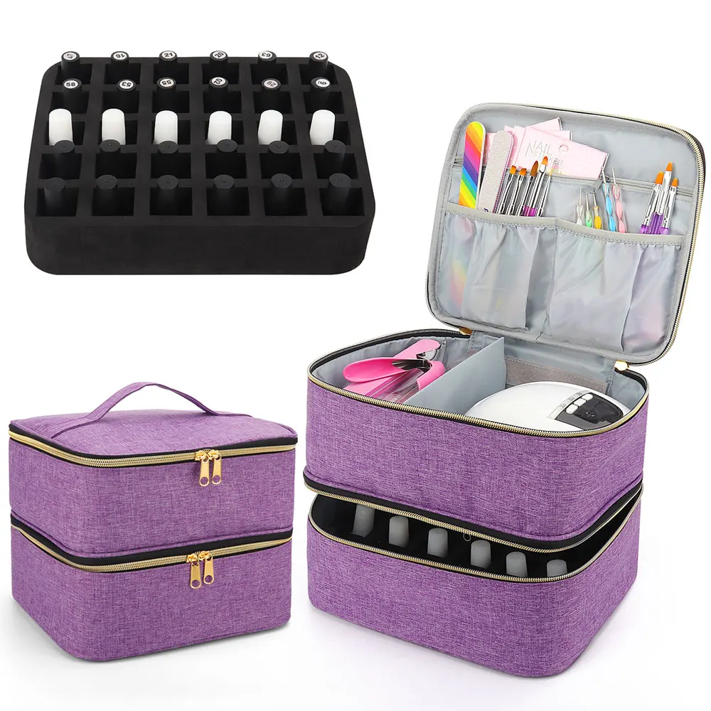 Storage-Double-Layer-Nail-Tools-Nail-Polish-Carrying-Case-Nail ...
