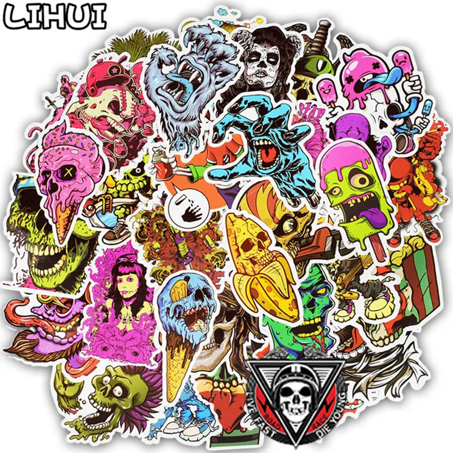 Terror Graffiti Stickers | Stickers Classic Terror | 50pcs punk ...